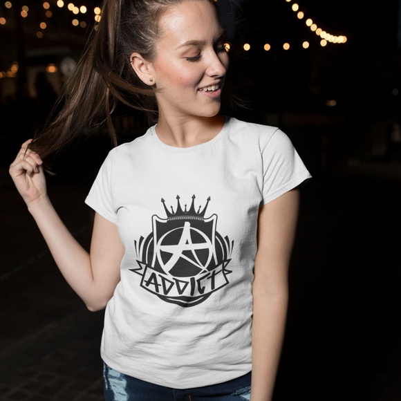 T-Shirt Addicts | Tops | Tshirt Addicts Logo Tshirt | Poshmark